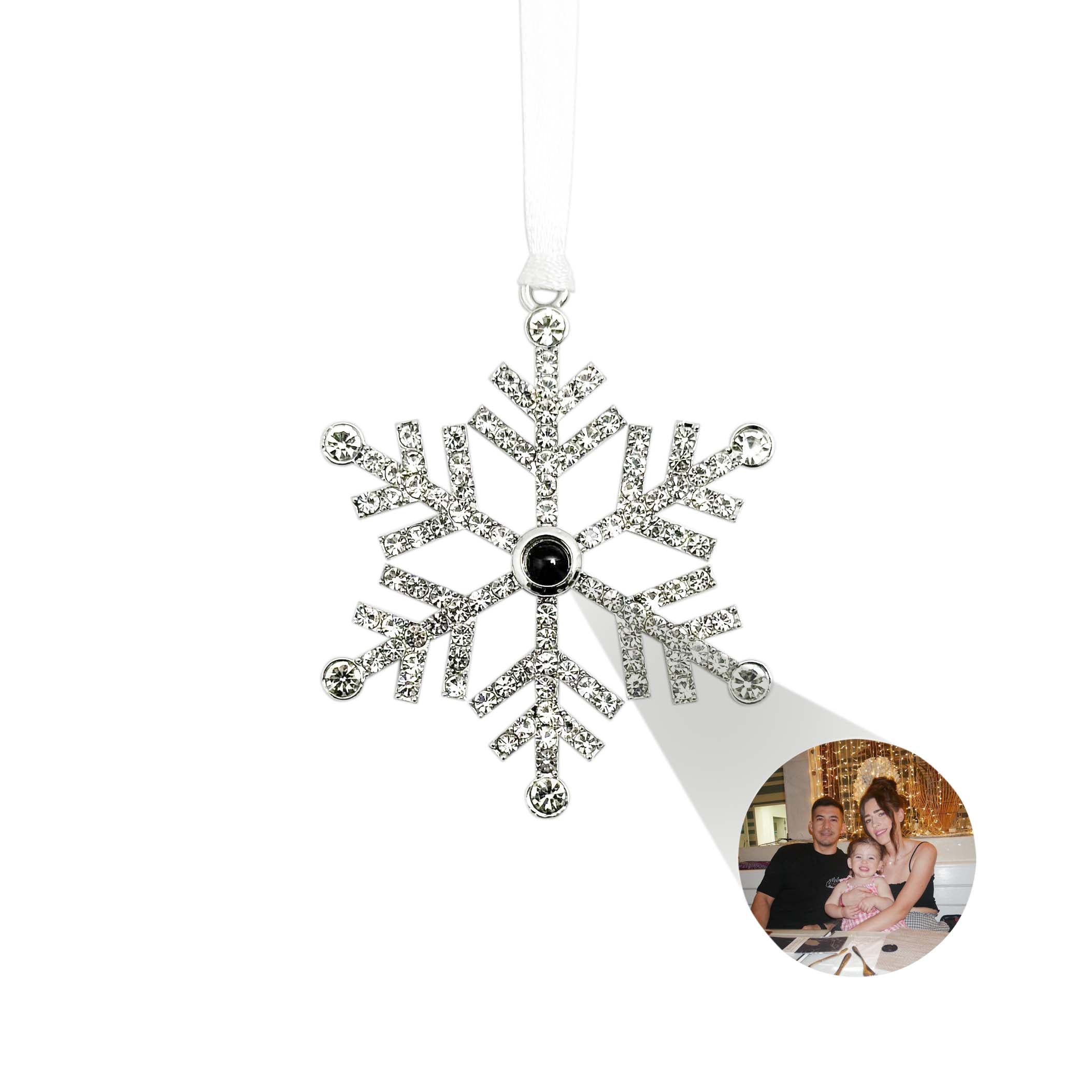 Personalized Snowflake Photo Ornament – Met Custom